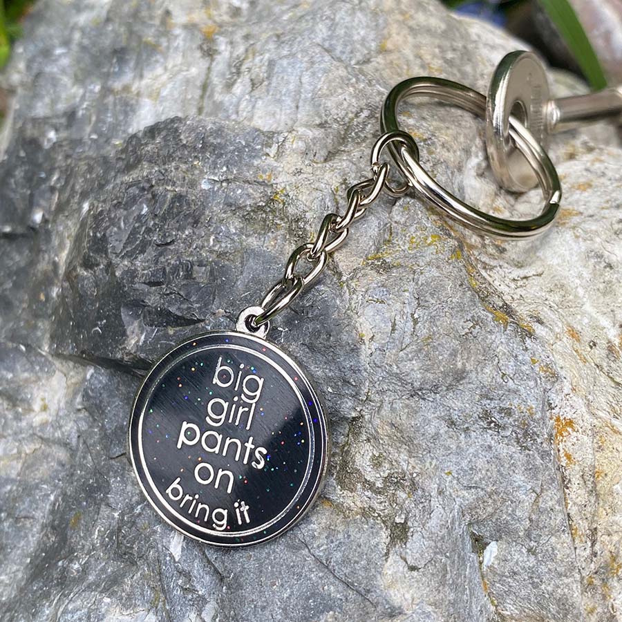Slogan Keyrings – The Keekin' Glass