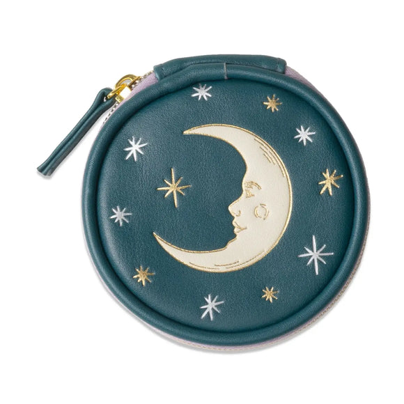 Celestial Teal Moon Pill Box – The Keekin' Glass